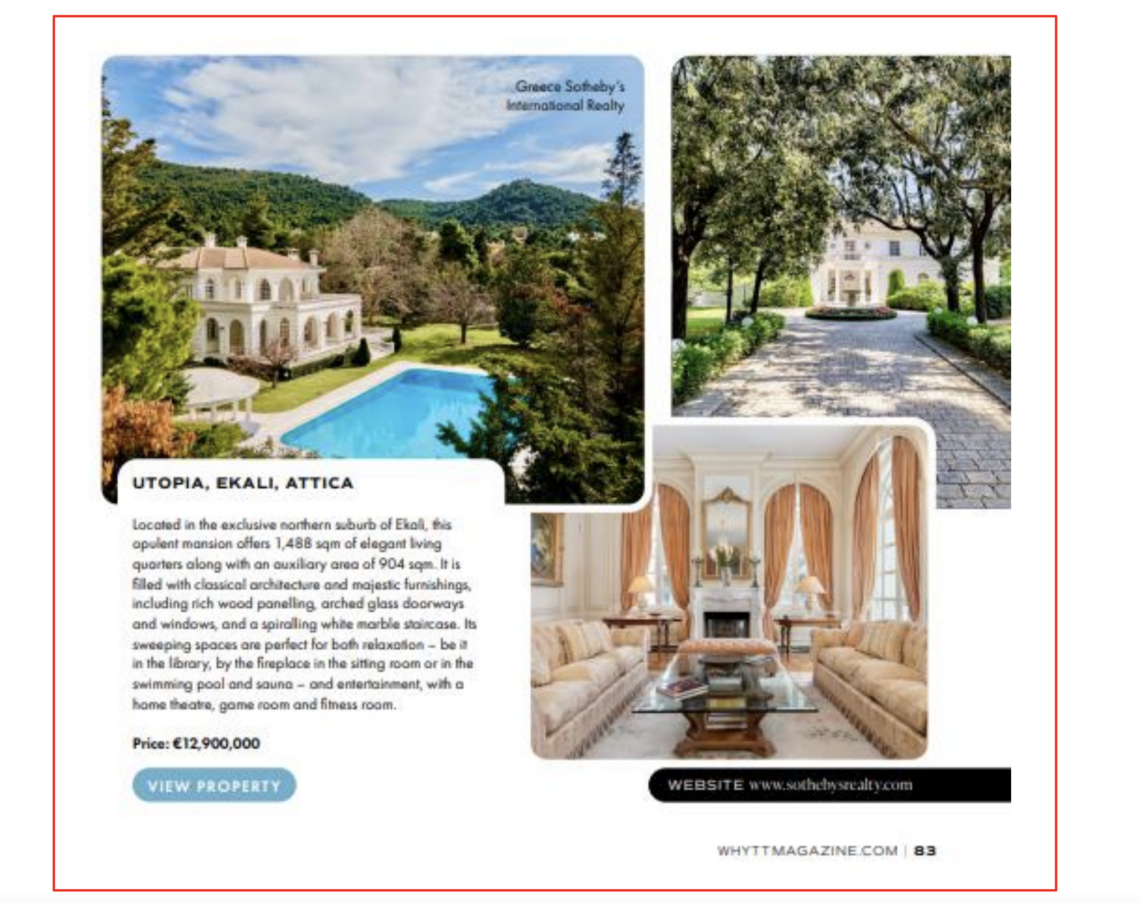 Whytt Magazine | 6 of the Most Exclusive Homes on the Market - Greece ...